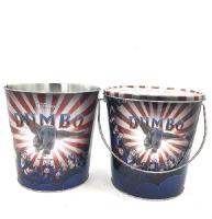 China DADI Household 2.4L Popcorn Gift Tins Classic Metal Oval Metal Popcorn Bucket Stacking Shape for sale