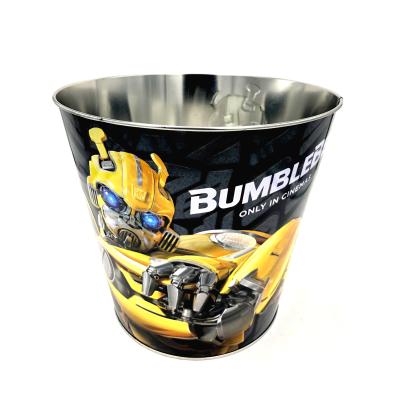 China DADI Custom 6.8L Valentine Popcorn Tins Conical Metal Popcorn Bucket For Movie Theater for sale