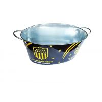 China DADI 7.5L Oval Galvanized Tinplate Metal Ice Bucket Galvanized Cooler Tub Eco Friendly for sale