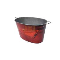 China DADI PMS Metal Drinks Cooler Bucket OEM ODM Galvanized Tinplate Metal Ice Bucket for sale
