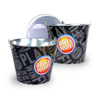 China DADI 5L Round Metal Tin Ice Bucket With Custom Logo for 6 Bottles Beer for sale