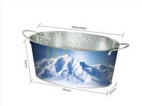 China DADI 5L-15L Oval Champagne Tinplate Ice Bucket Cooler Embossing Champagne Bottle Coolers for sale