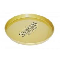China DADI Classic Round Metal Tin Tray Household Tinplate Serving Tray CMYK Printed for sale