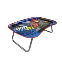 China DADI Embossed Tinplate Metal Tin Tray Foldable Children's Tray With Legs Blue Pink for sale