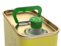 China DADI 1.8L Olive Oil Packaging Food Oil Can in Olive Oil Color Rectangular Metal Square Imported Plastic Spout for sale