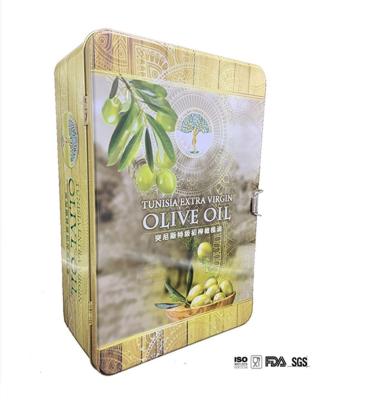 China DADI Good Looking Olive Oil Tin Packaging Tinplate Olive Oil Small Tin Food Oil Can for sale