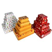 China DADI Matt Oil Frosted Sensation Biscuit Tin Box Square Rectangle Snack Tin Box for sale
