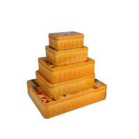 China DADI Matt Oil Frosted Sensation Biscuit Tin Box Square Rectangle Snack Tin Box for sale