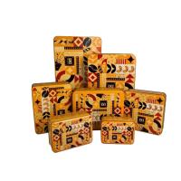 China DADI Square Metal Fancy Biscuit Tin Box For Chocolate Candy Packaging 5 Pack Tin Can for sale