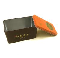 China DADI Elegant Rectangular Tea Tin Box CMYK Personalized Tin Can For Tea for sale