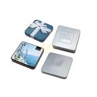 China DADI Matte Finish Square Tin Canister 0.23mm-0.38mm Small Square Candy Tin Box with Embedded Lid for sale