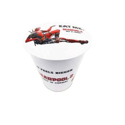 China DADI 5L Metal Popcorn Bucket Tin Dia 195mm Personalised Snack Tin for Cookie Lollipop for sale