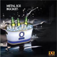 China DADI Elliptic Personalized Tinplate Ice Bucket Luxury Engraved Drinks Cooler Bucket for sale