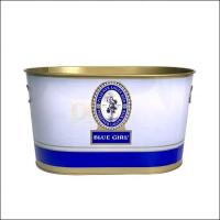 China DADI Elliptic Personalized Tinplate Ice Bucket Luxury Engraved Drinks Cooler Bucket for sale