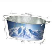 China DADI Large Capacity Beverage Cooler Tub Customized Beer Tub Cooler Tinplate Metal Ice Bucket for sale