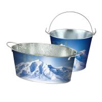 China DADI Large Capacity Beverage Cooler Tub Customized Beer Tub Cooler Tinplate Metal Ice Bucket for sale