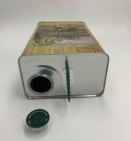 China DADI 2.5L Rectangular Food Oil Can for Extra Virgin Olive Oil Packaging in CMYK/PMS Colors for sale
