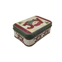 China DADI Vintage Santa Biscuit Tin Box OEM/ODM Rectangular Tin Box For Cookies Packaging for sale