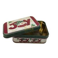 China DADI Vintage Santa Biscuit Tin Box OEM/ODM Rectangular Tin Box For Cookies Packaging for sale
