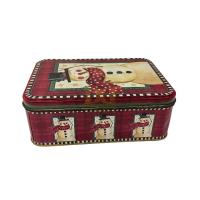 China DADI Commercial Grade Xmas Snack Tin Rectangular Tin Box Rustproof Biscuit Tin Box for sale