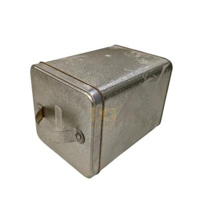 China DADI Matte Frosted Square Tin Can Tinplate Food Organizer Personalized Candy Tin Box for sale
