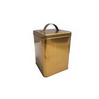 China DADI Matte Frosted Square Tin Can Tinplate Food Organizer Personalized Candy Tin Box for sale