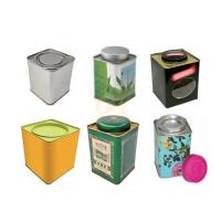 China Stackable Square Candy Tin Box Space-Saving Metal Storage Container for Bulk Candy Jelly Baby Food Wholesale Export for sale