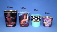 China DADI Custom Printing Tinplate Metal Popcorn Bucket Tin With Lid and Handle for sale