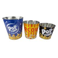 China DADI Commercial Theater Grade Popcorn Metal Bucket 5L Galvanized Tin Bucket for sale
