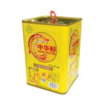 China DADI 14L Square Food Oil Can CMYK PMS UV Printed Mustard Oil Tin Container with Handle for sale