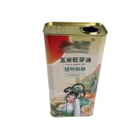 China DADI 50oz Corn Empty Oil Tin Can Cuboid Empty Olive Oil Tin Custom Food Oil Can for sale