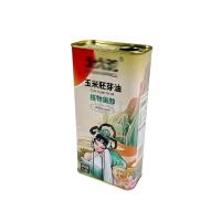 China DADI 50oz Corn Empty Oil Tin Can Cuboid Empty Olive Oil Tin Custom Food Oil Can for sale