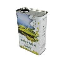 China DADI Rectangle Metal Olive Oil Container 250ml 500ml Coconut Food Oil Tin Can for sale
