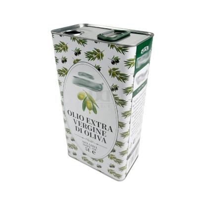 China DADI OEM/ODM Olive Food Oil Can 5 Liters Food Oil Can With Plastic Handle Lid for sale