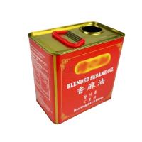 China DADI 2 Liters 0.53 Gallons Olive Oil Cans, 67.6 Oz Edible Oil Can Rectangle Food Oil Can for sale