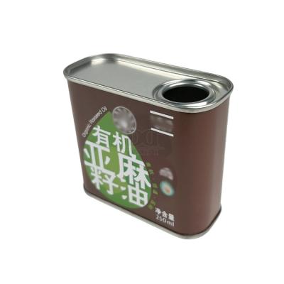 China DADI 500ml Coconut Oil Tin Can Linseed Food Oil Can Support Customized Tin Packaging for sale