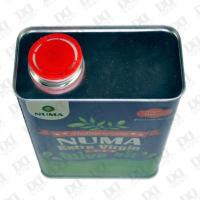 China DADI Rectangle 1 Litre Food Oil Can 1000ml Peanut Oil Tin Cans Glossy Surface for sale