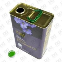 China DADI Rectangle 1 Litre Food Oil Can 1000ml Peanut Oil Tin Cans Glossy Surface for sale