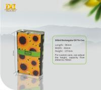 China DADI Avocado Peanut Sunflower Food Oil Can 500ml Rectangular Round Oil Tin Can with Gold Inner Coating and Customize Capacity for sale