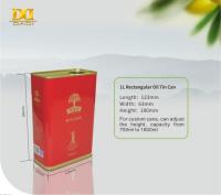China DADI Easy Open Food Oil Can, Tin Oil Container 1L Tinplate Rectangle Vegetable Oil Tin for sale