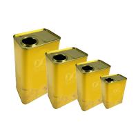 China DADI 1L-2L Empty Metal Tin Cans Plastic Spout Rectangular Bottle, Food Oil Can Support Customized Printing for sale