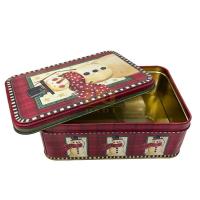 China Custom Printed Rectangular Food Tin Box Multipurpose Metal Container for Candy Biscuit Snack Confectionery Gift for sale