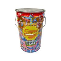 China High Quality 3D Effect Tins Box Packaging 25L Tin Bucket for Easter Egg Chocolate Packing with Metal Handle Airtight Lid for sale