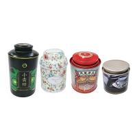 China Embossed Round Tinplate Canister Storage Container for Tea Coffee Chocolate Candy Packaging for sale