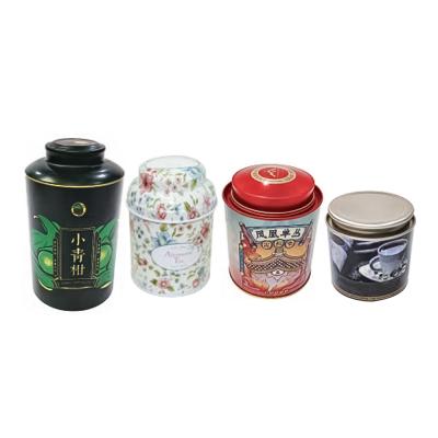 China Factory Custom Airtight Lid Tea Coffee Chocolate Candy Tea Container Food Grade Matte Black Tinplate Metal Tin Box Tin Canister for sale
