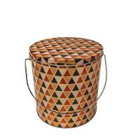 China Guangdong Vintage Style Printed Tin Bucket Handle & Lid Food Safe Metal Canister for Candy Storage Reusable Decorative Packaging for sale
