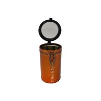 China Sealing Tinplate Round Container with Lockable Lid Transparent Visible Cover Sealed Airtight Tin Metal Round Cans Box Packaging for sale