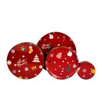 China New Arrivals Food Use-Wholesale Customizable Luxury Metal Tin Cans Containers Cookie Red Tinplate Empty Tin Boxes for sale