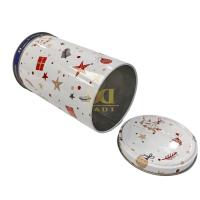 China Round Canister  Musical Tin Box Tinplate Cylinder Storage Jar for Wedding Valentine's Day Christmas Halloween Gift Packaging for sale