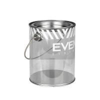 China 6 Sizes Playful Animal Tin Bucket with Carry Handle Customizable Candy Jar for Tasty Treats Food-Grade Cylindrical Packaging for sale